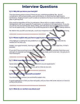 Basic Interview Questions | PDF