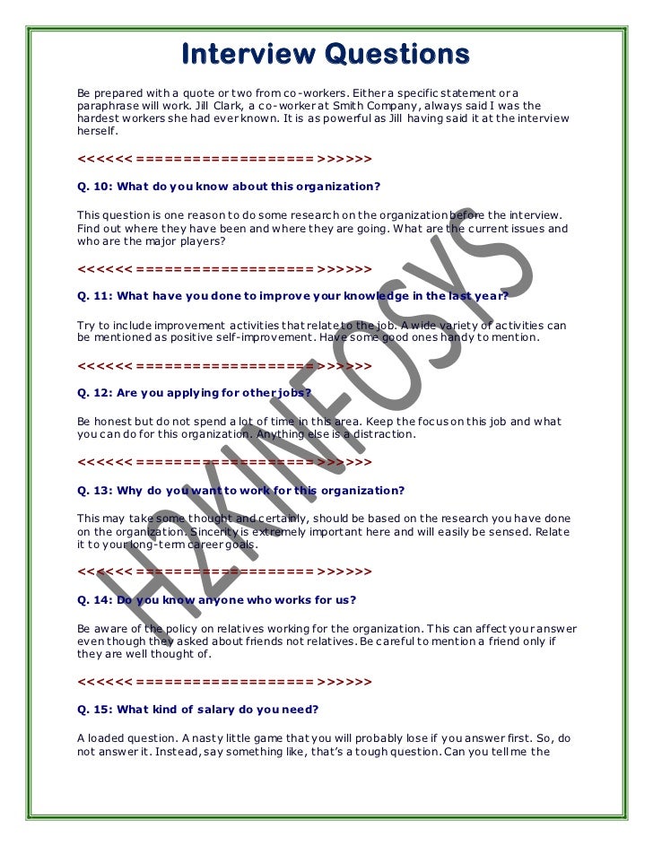 Basic Interview Questions