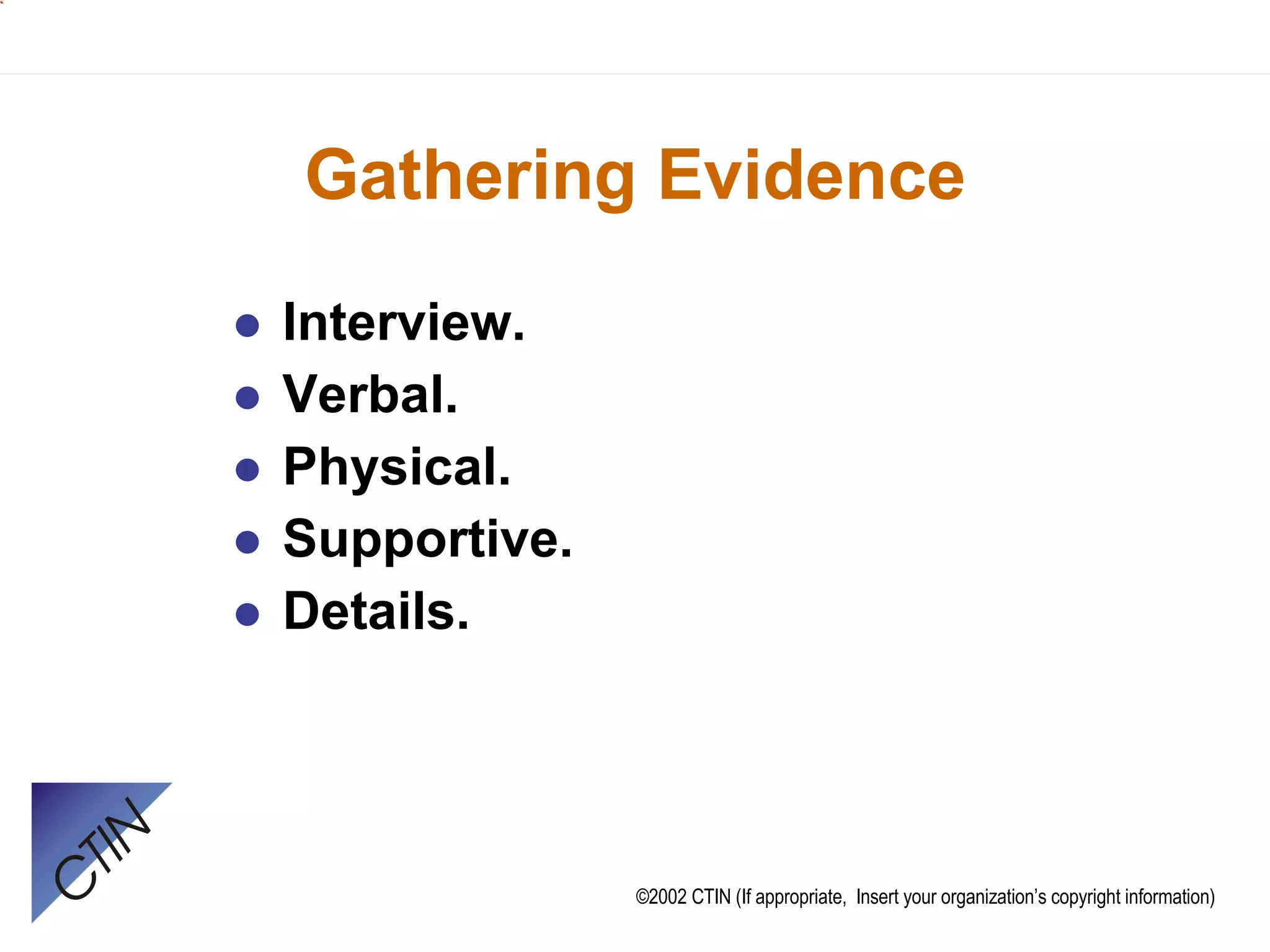 Basic Investigations | PPT