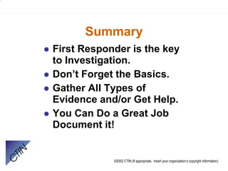 Basic Investigations | PPT