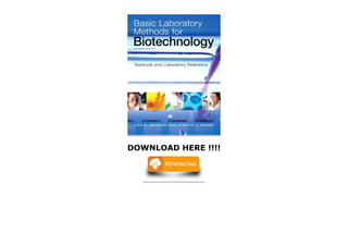 Basic Laboratory Methods for Biotechnology | PDF