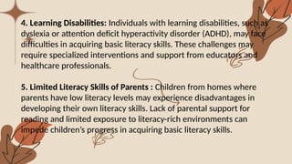 BASIC-LITERACY-AND-SKILLS-REPORTto mama j | PPTX