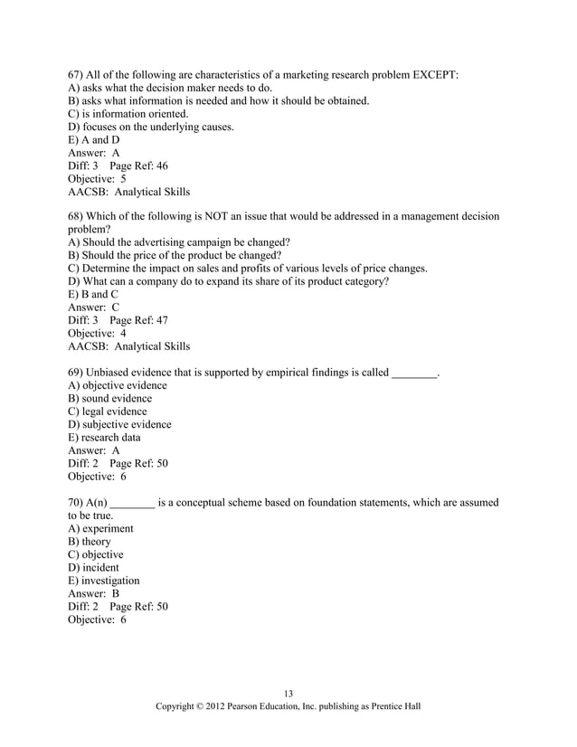 Basic Marketing Research 4th Edition Malhotra Test Bank | PDF