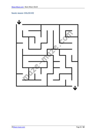 Basic maze 10x10 | PDF