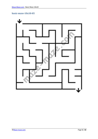 Basic maze 10x10 | PDF
