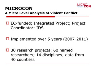 Basic Microcon Presentation | PPT | War and Conflicts