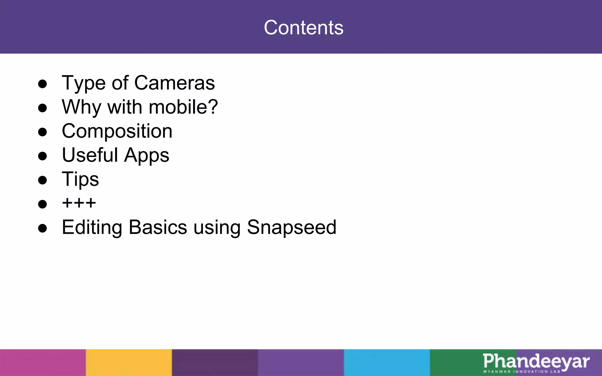 Basic mobile photography | PPTX