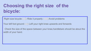 Basic operations with your bicycle | PDF | Cycling | Sports