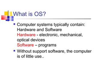 Basic os-concepts | PPT | Operating Systems | Computer Software and Applications