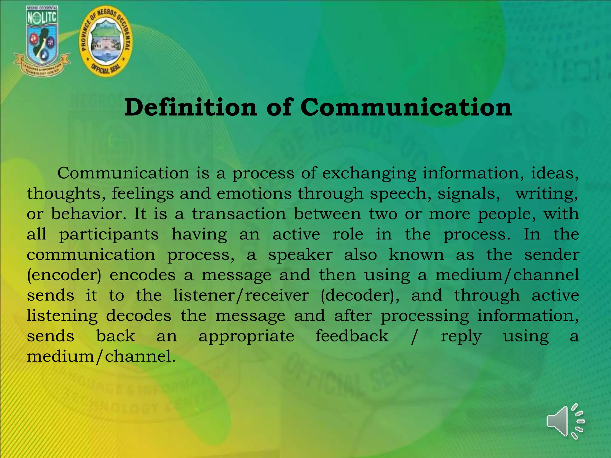 Basic participate in work place communication-LO1 effective ...