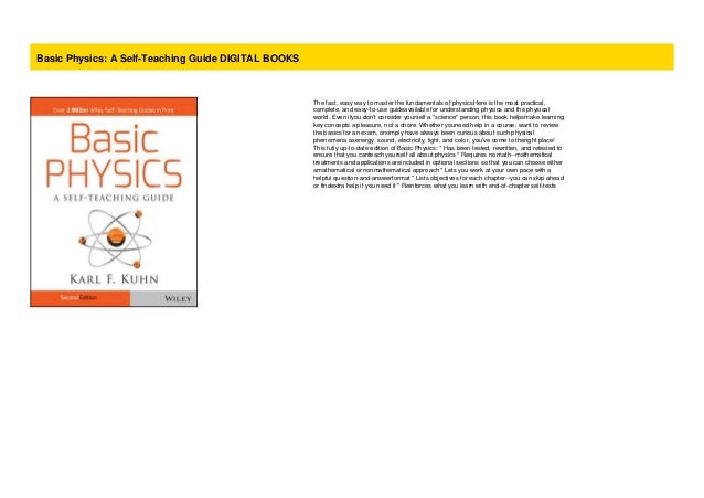 Basic Physics: A Self-Teaching Guide DIGITAL BOOKS