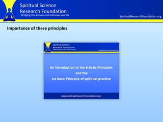 Spiritual practice - Basic Principle 6 | PPT
