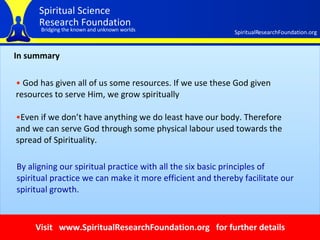 Spiritual practice - Basic Principle 6 | PPT