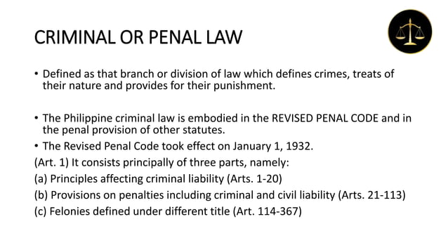 BASIC-PRINCIPLES-OF-PHILIPPINE-CRIMINAL-LAW.pptx | Crime & Harmful Acts ...