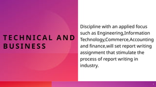 Basic principles of writing a report and technical and business | PPT