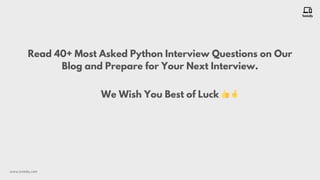 Most Asked Python Interview Questions and Answers in 2023 | PDF