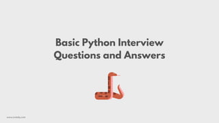 Most Asked Python Interview Questions and Answers in 2023 | PDF