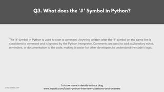 Most Asked Python Interview Questions and Answers in 2023 | PDF