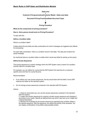 Basic rules-in-sap-sd-module | PDF