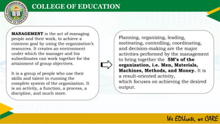 BASIC OF SCHOOL MANAGEMENT AND ADMINISTRATION | PPTX