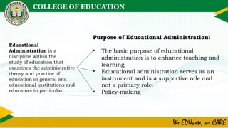 BASIC OF SCHOOL MANAGEMENT AND ADMINISTRATION | PPTX