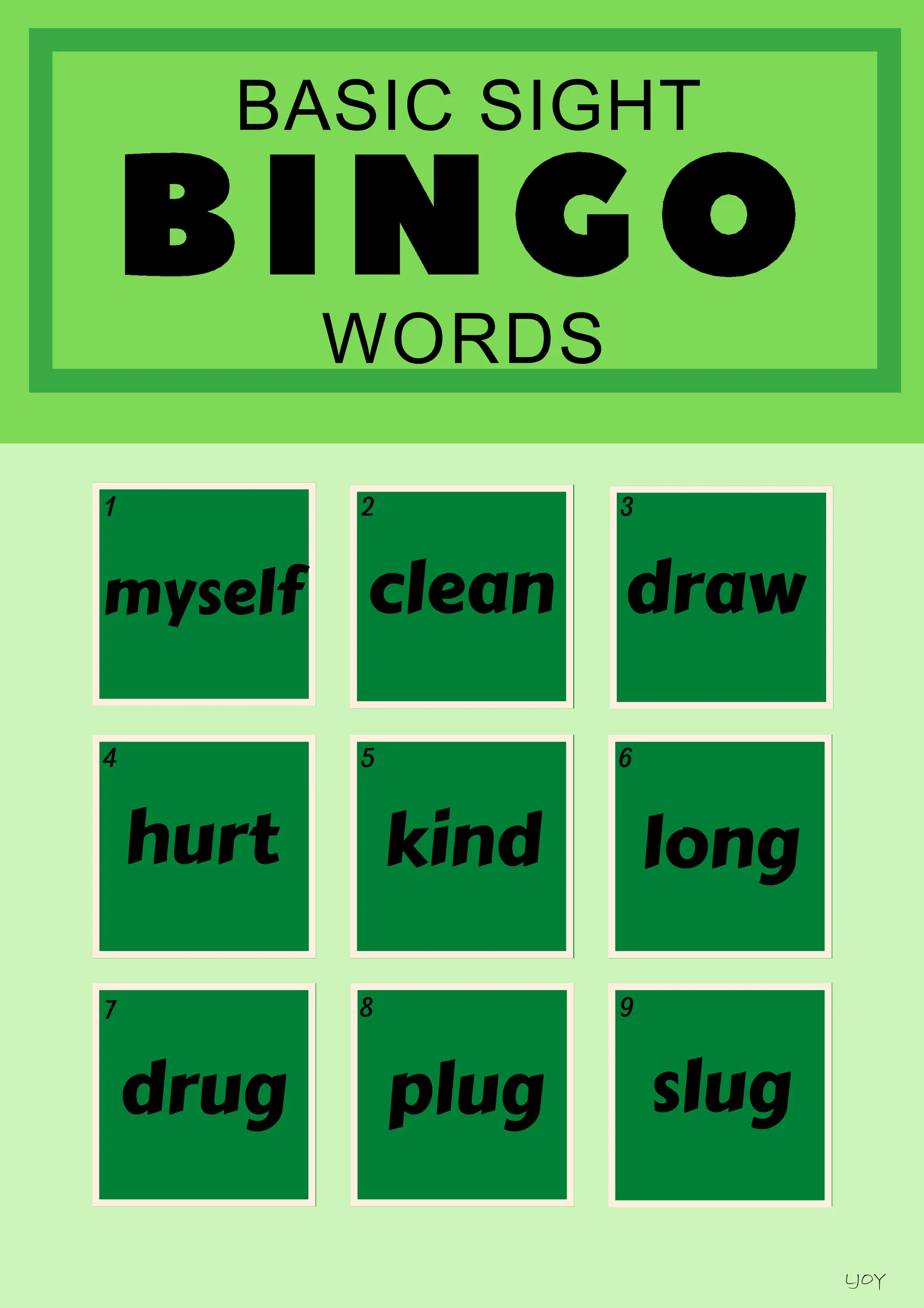 BASIC-SIGHT-WORDS-BINGO.pptx