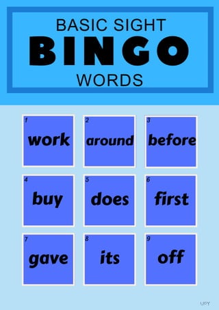 BASIC-SIGHT-WORDS-BINGO.pptx
