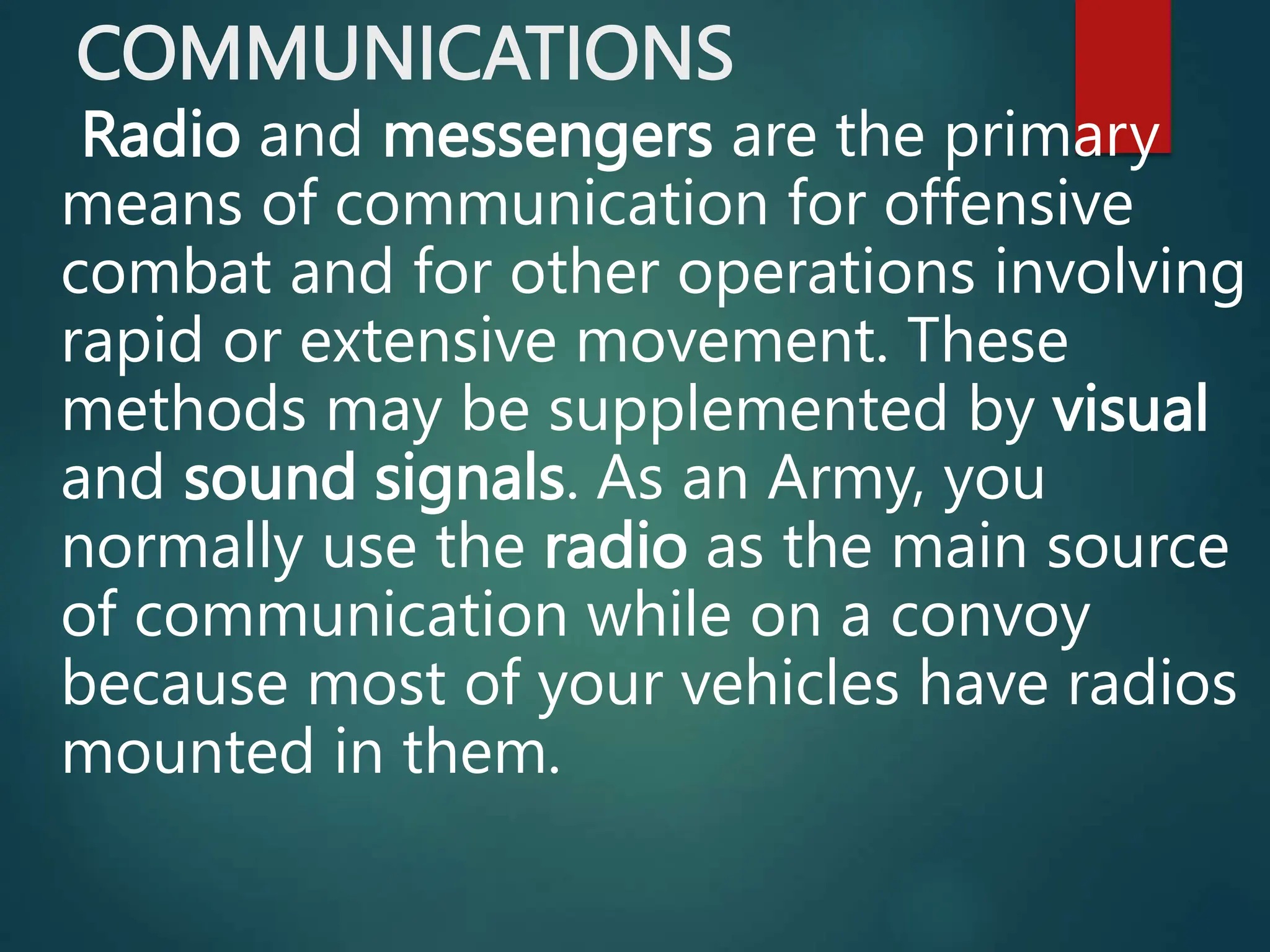 Basic-Signal-Communicationin the Army for Communication | PPT