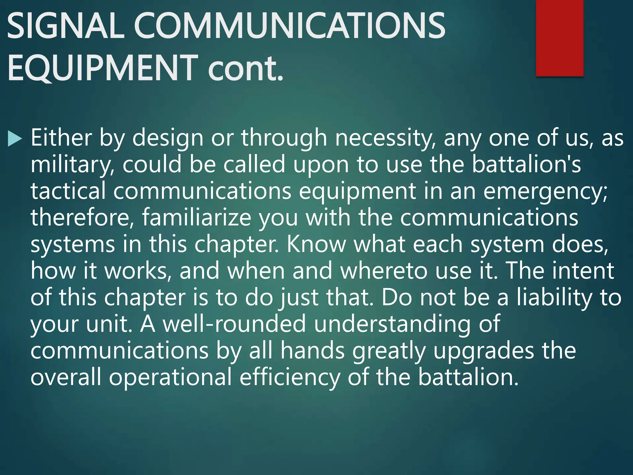 Basic-Signal-Communicationin the Army for Communication | PPT