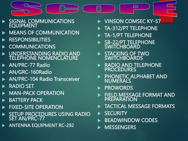 Basic-Signal-Communicationin the Army for Communication | PPT | Hobbies ...