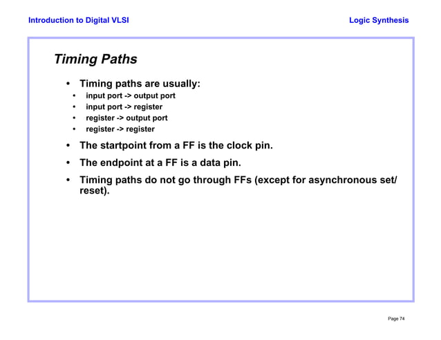 Basic Synthesis Flow And Commands Logic Synthesis Ppt