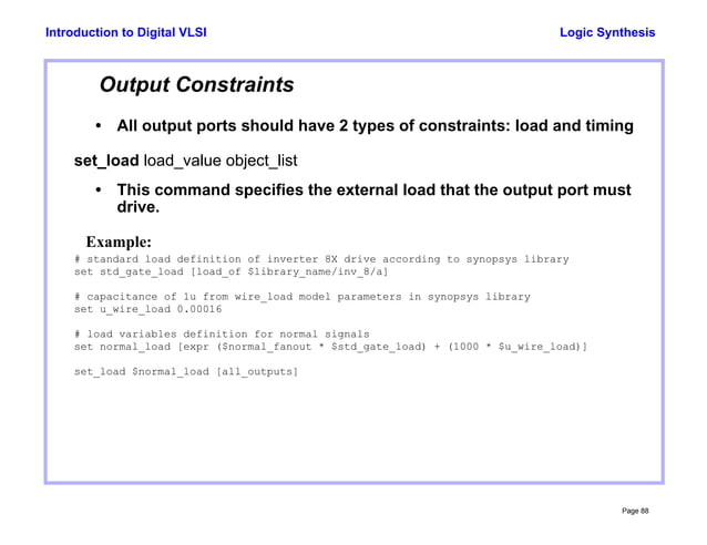 Basic Synthesis Flow And Commands Logic Synthesis Ppt