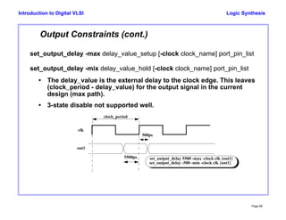 Basic Synthesis Flow and Commands, Logic Synthesis | PDF