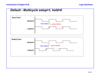 Basic Synthesis Flow and Commands, Logic Synthesis | PDF