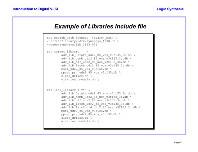 Basic Synthesis Flow and Commands, Logic Synthesis | PDF