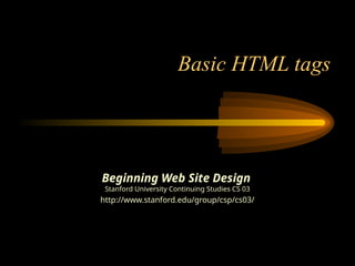 basic-tags ppt for better understanding from beginning | PPT