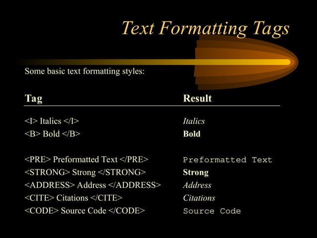 basic-tags ppt for better understanding from beginning | PPT