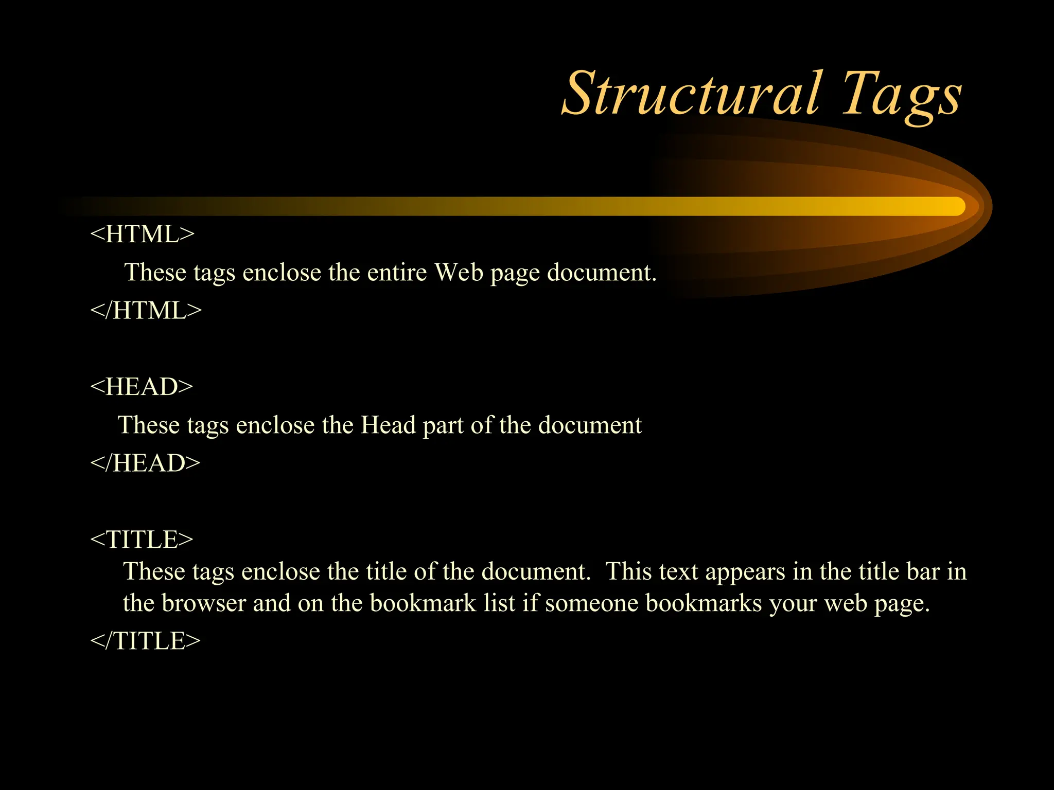 basic-html tags - Sample Structure of a Web Site | PPT