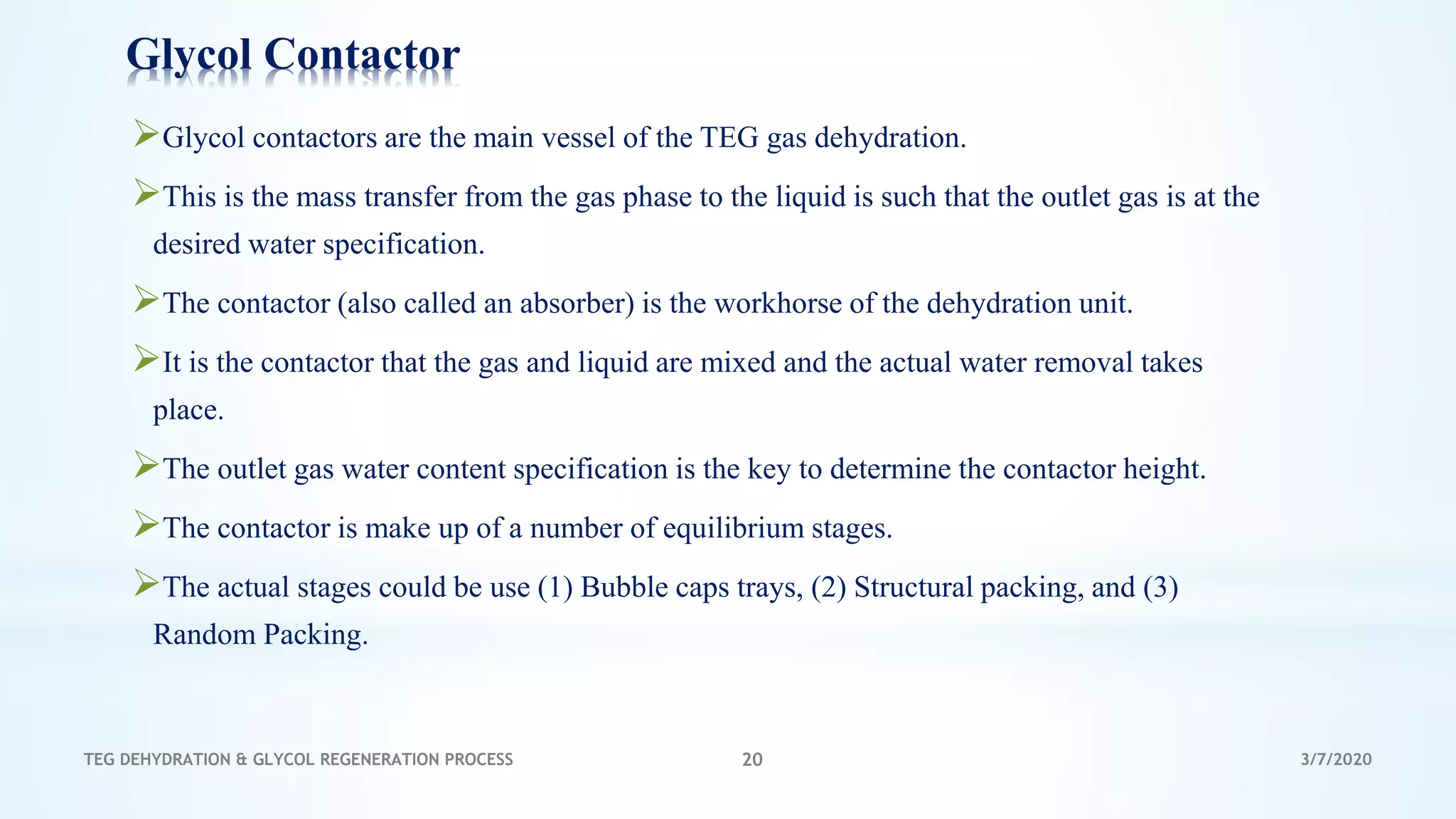 Basic-TEG Dehydration Glycol Regeneration Process | PDF