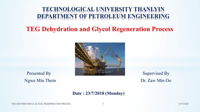 Basic-TEG Dehydration Glycol Regeneration Process | PDF