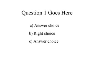 Basic Template quiz | PPT | Television | Entertainment