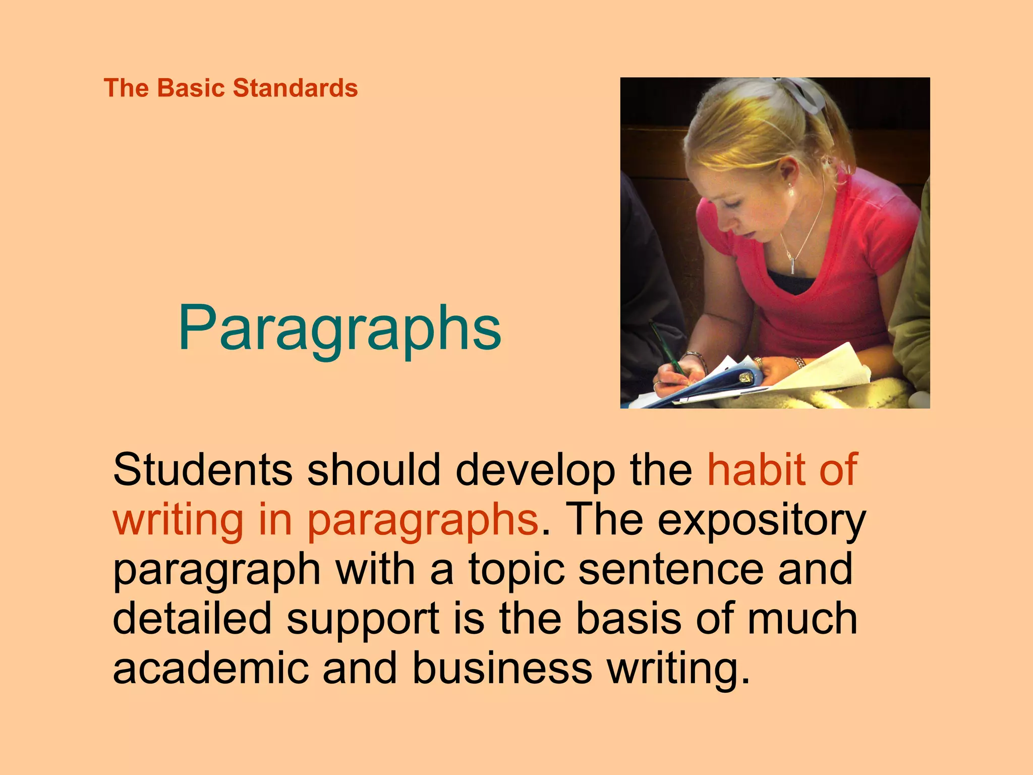 Basic Writing Standards for PHS | PPT