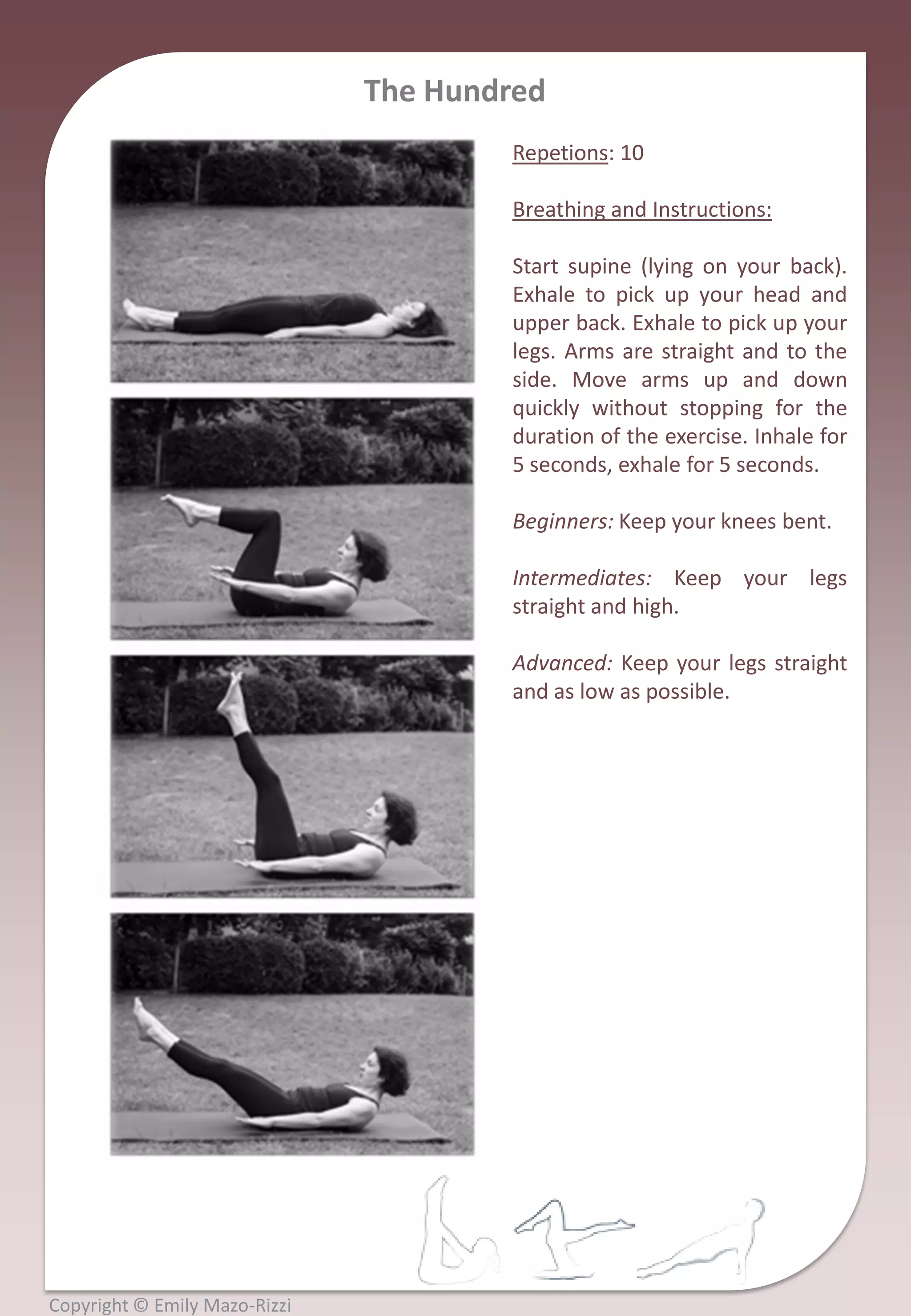 Basic 10 Pilates Challenge | PDF