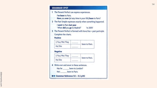 PRESENT PERFECT and Regular and irregular verbs | PPTX