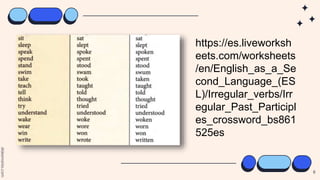 PRESENT PERFECT and Regular and irregular verbs | PPTX