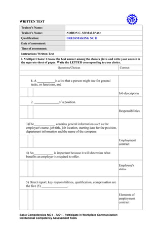 Basic competency in dressmaking and the world of science | PDF