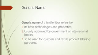 Basic concept of man made fiber | PPTX