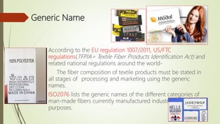 Basic concept of man made fiber | PPTX