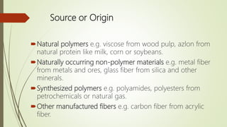 Basic concept of man made fiber | PPTX
