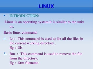 Basic 50 Linus Command | Ppt